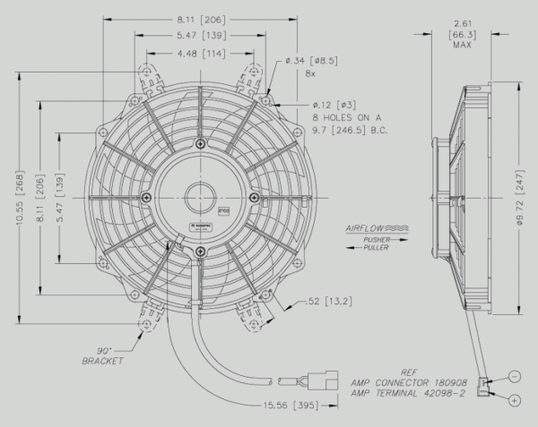 9" Reversible Fan (Danhard) 00830M-P - Comfort Air Inc.