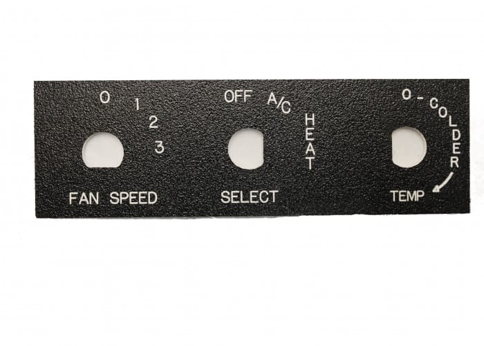 Faceplate - Fan/Mode/Temp (ProAir) 09 000 264 - Comfort Air Inc.