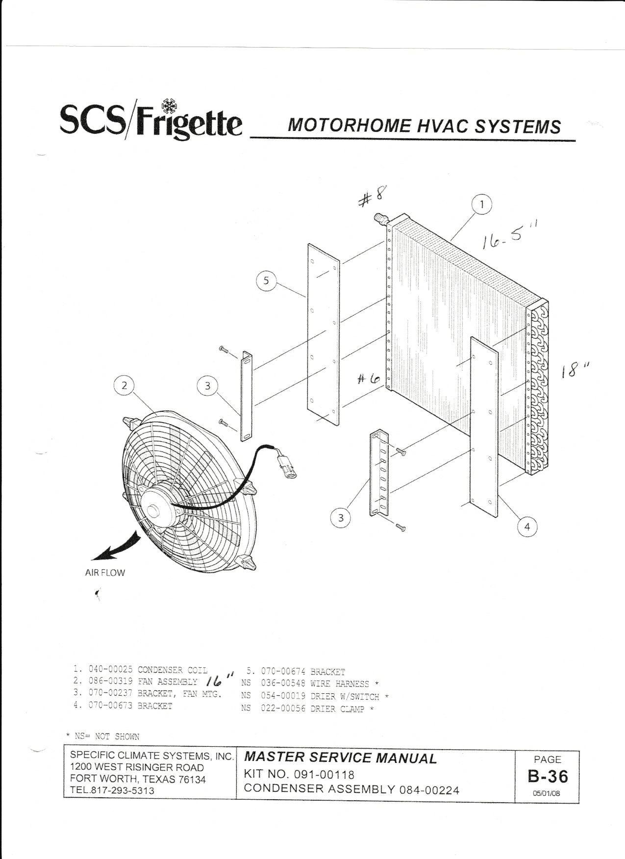 SCS Condenser Assembly 084-00224 - Comfort Air GR LLC RV HVAC Parts