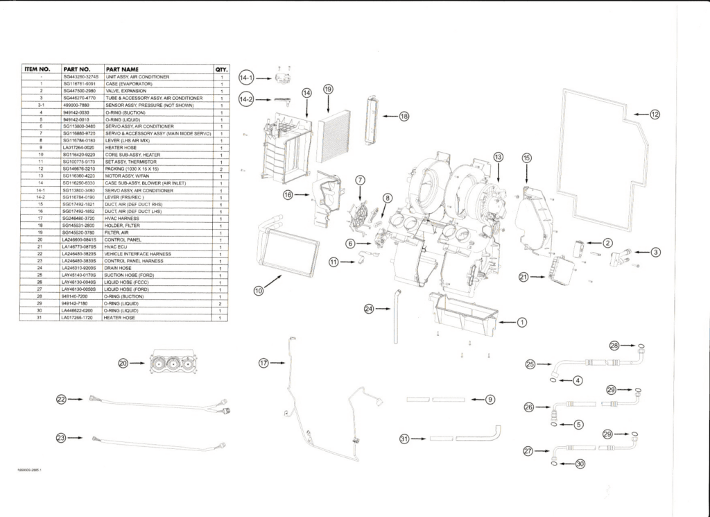Denso Unit Assembly Spec Sheet - Comfort Air GR LLC RV HVAC Parts