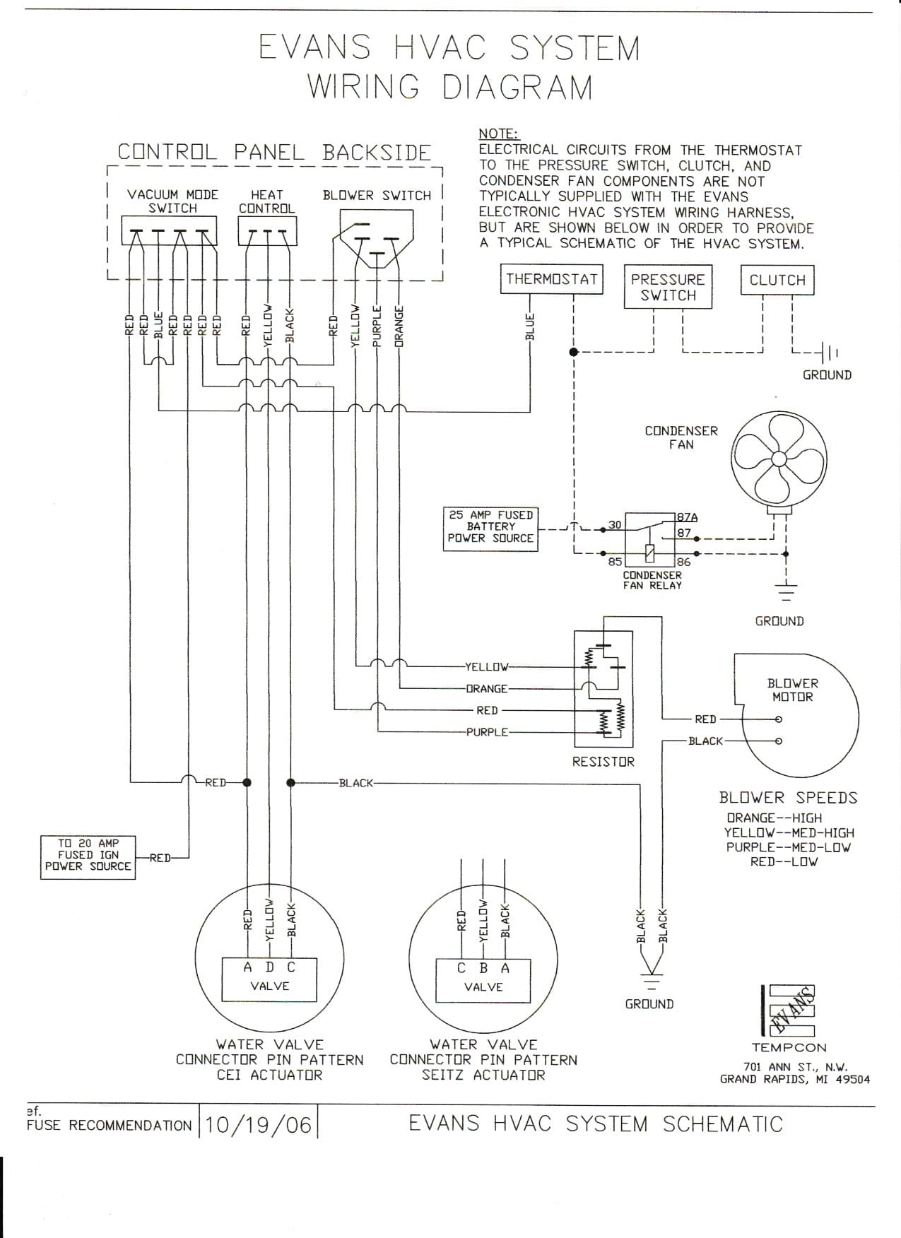 Evans Typical Chassis Clutch and Condenser Fan Circuit - Comfort Air GR ...
