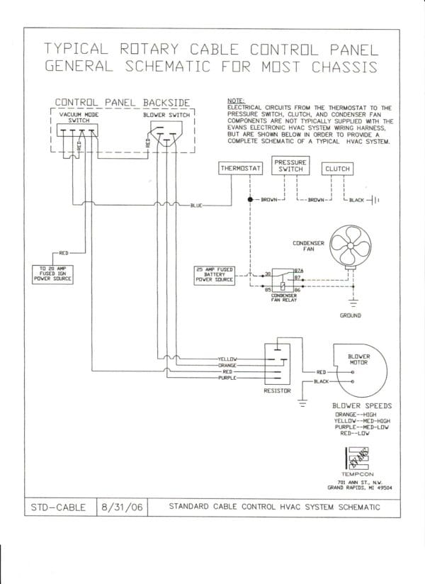 Evans Typical Chassis Clutch and Condenser Fan Circuit - Comfort Air GR ...