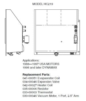 SCS Spec sheet HC210 - Comfort Air GR LLC RV HVAC Parts
