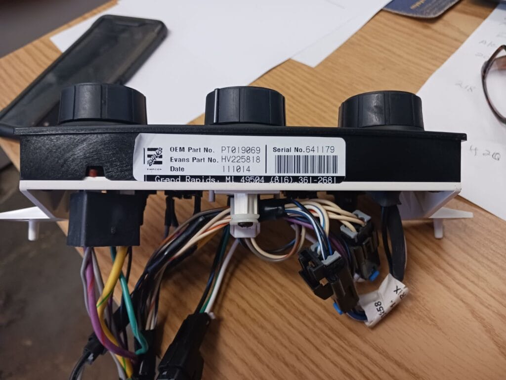 Control Panel (Evans) HV225818 & HV225589 & PT019069